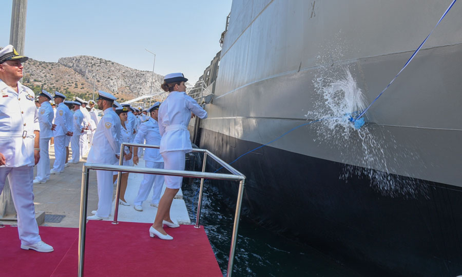 Naming-induction ceremony of the General Support Ship “IRAKLIS” in the ...